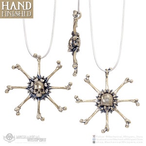 Skull Vehmic Pendant, Hand Polished (skull Metal Bone Necklace Pendant ...