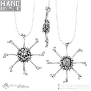 Skull Vehmic Pendant, Hand Polished (skull Metal Bone Necklace Pendant ...