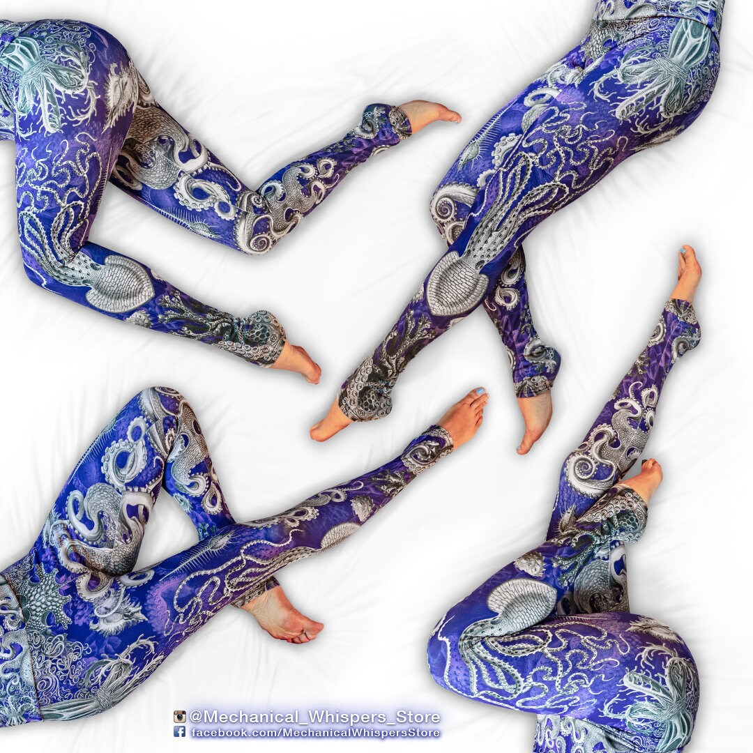 Octopus Squid Kraken Tentacle Yoga Leggings mermaid Octopus | Etsy
