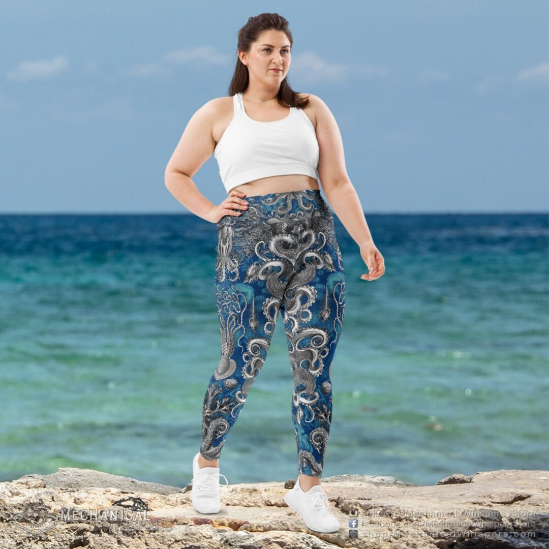 Plus Size Octopus All-over Print Leggings Tentacle Squid Kraken (yoga ...
