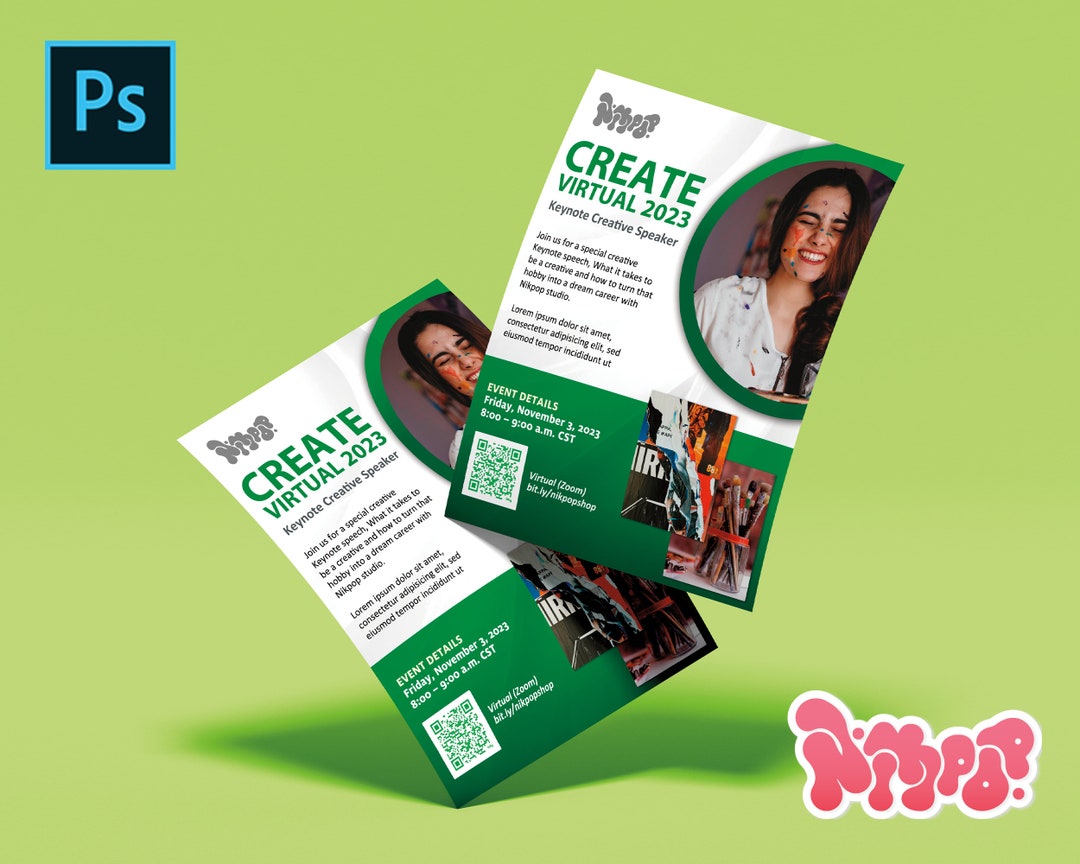 Customizable Flyer Design DIY Photoshop Template - Etsy