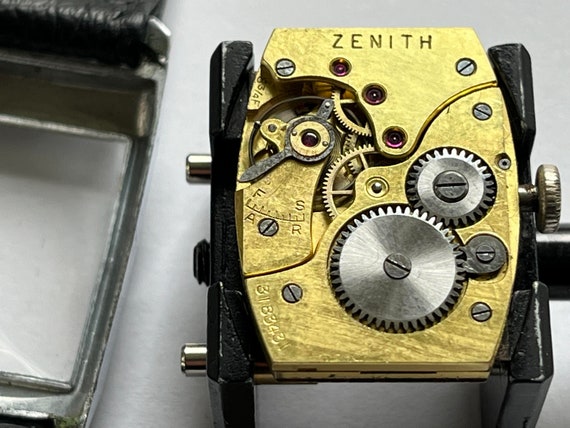 1930s RARE Zenith Art Deco watch with black dial,Unis… - Gem
