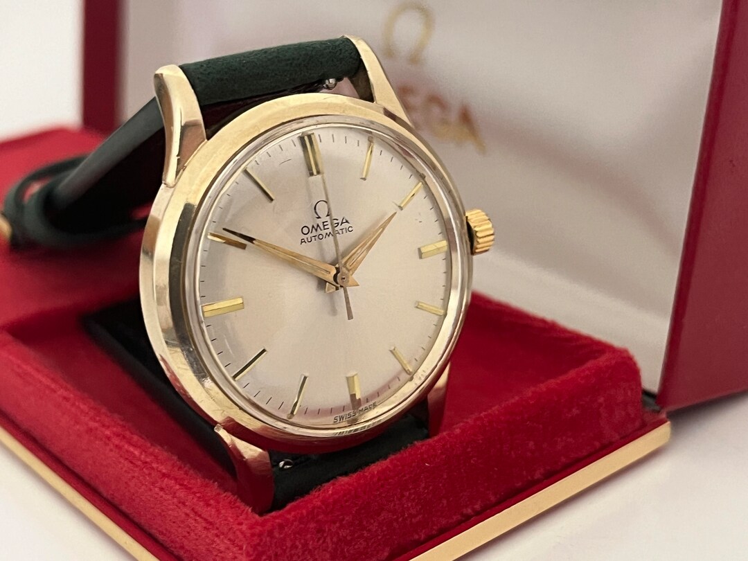 RARE! 14K Solid Gold 1957 Omega Automatic Seamaster, First Full OMEGA ...
