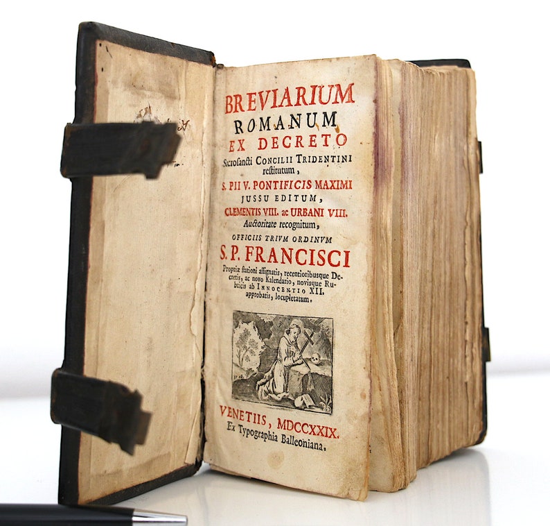 1729 PII. V. the Roman Breviary in Latin Language Breviary | Etsy
