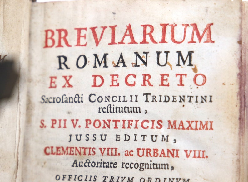 1729 PII. V. the Roman Breviary in Latin Language Breviary | Etsy