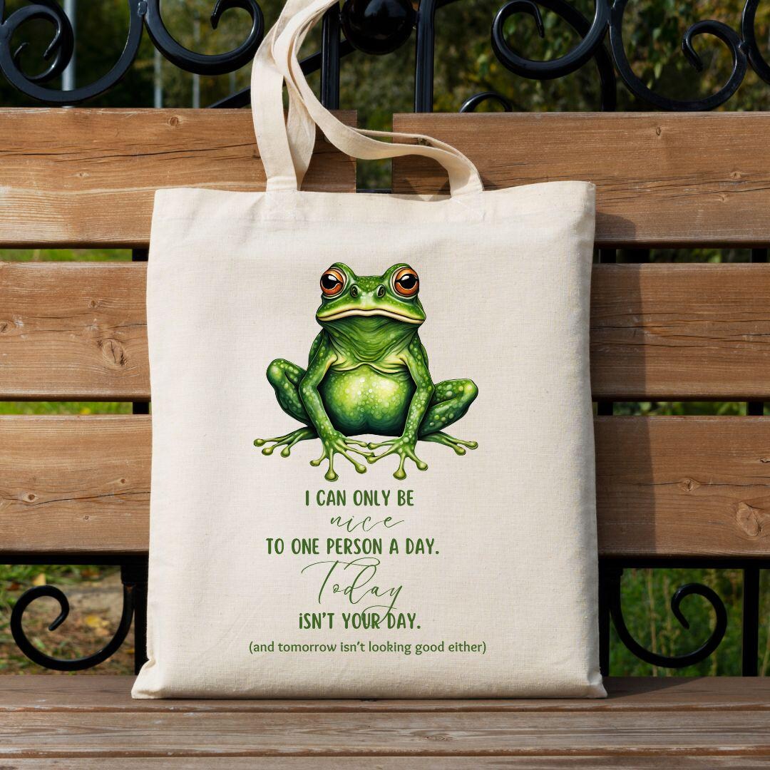 Frog Tote Bag Frog Bag Tree Frog Farmers Market Bag Man I Love Frogs ...