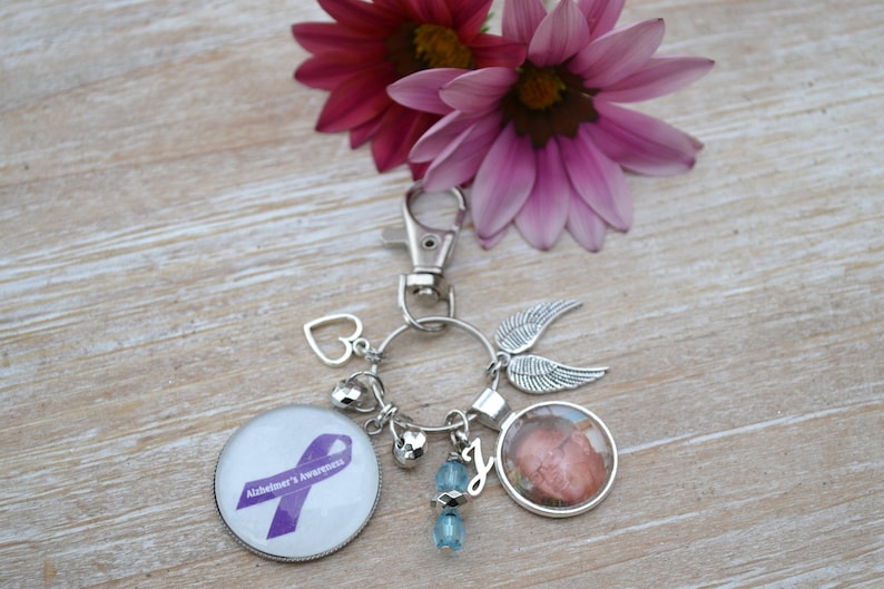 Alzheimer's Awareness Keychain,loss of A Loved One,customized ...