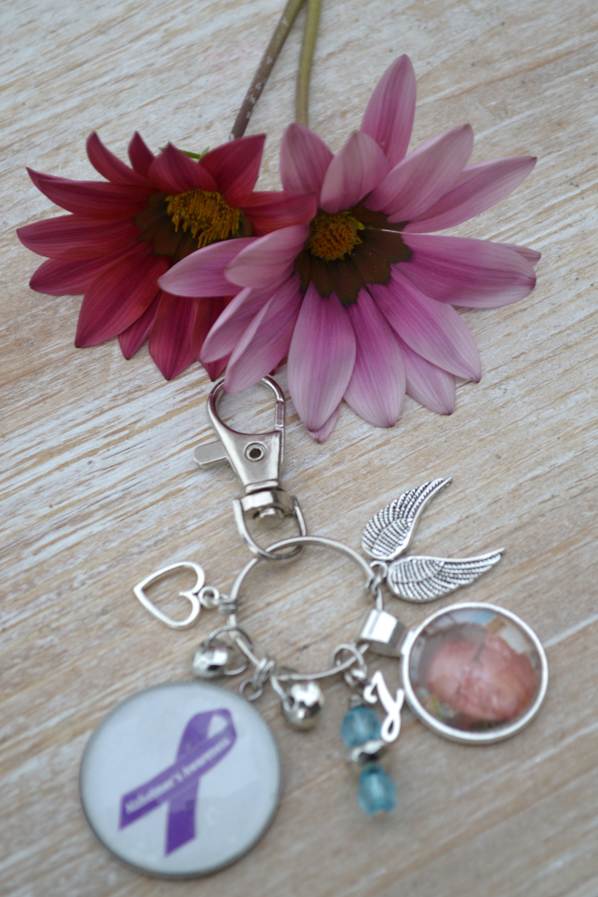 Alzheimer's Awareness Keychain,loss of A Loved One,customized ...