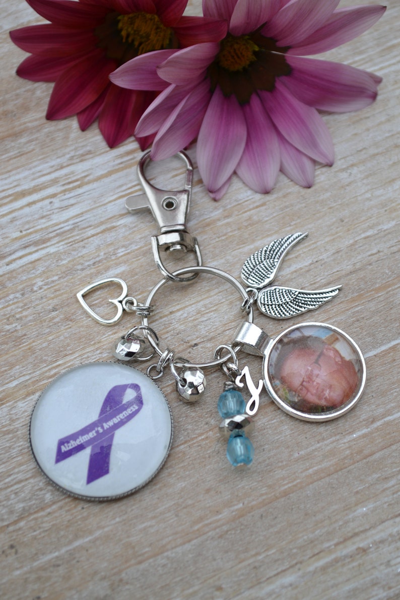 Alzheimer's Awareness Keychain,loss of A Loved One,customized ...