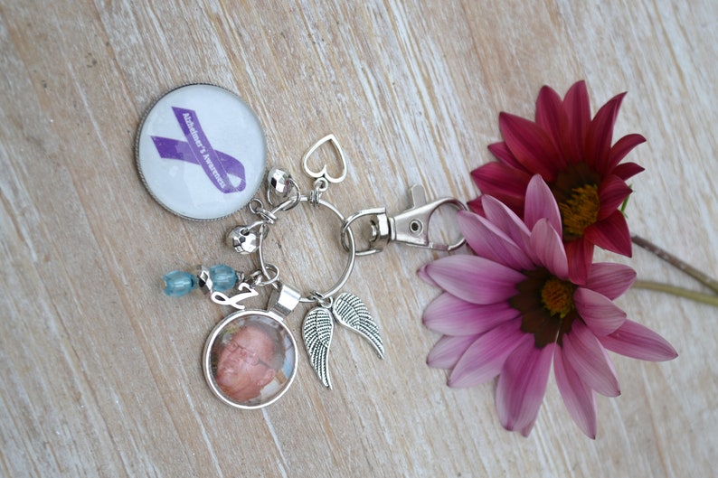 Alzheimer's Awareness Keychain,loss of A Loved One,customized ...