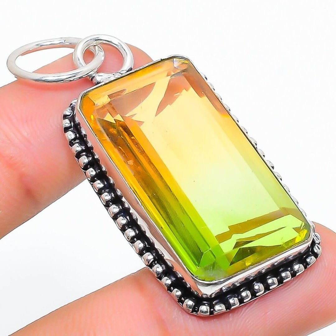 Sparkling Tourmaline Pendant, Multi Color Gemstone Pendant, Pendant ...