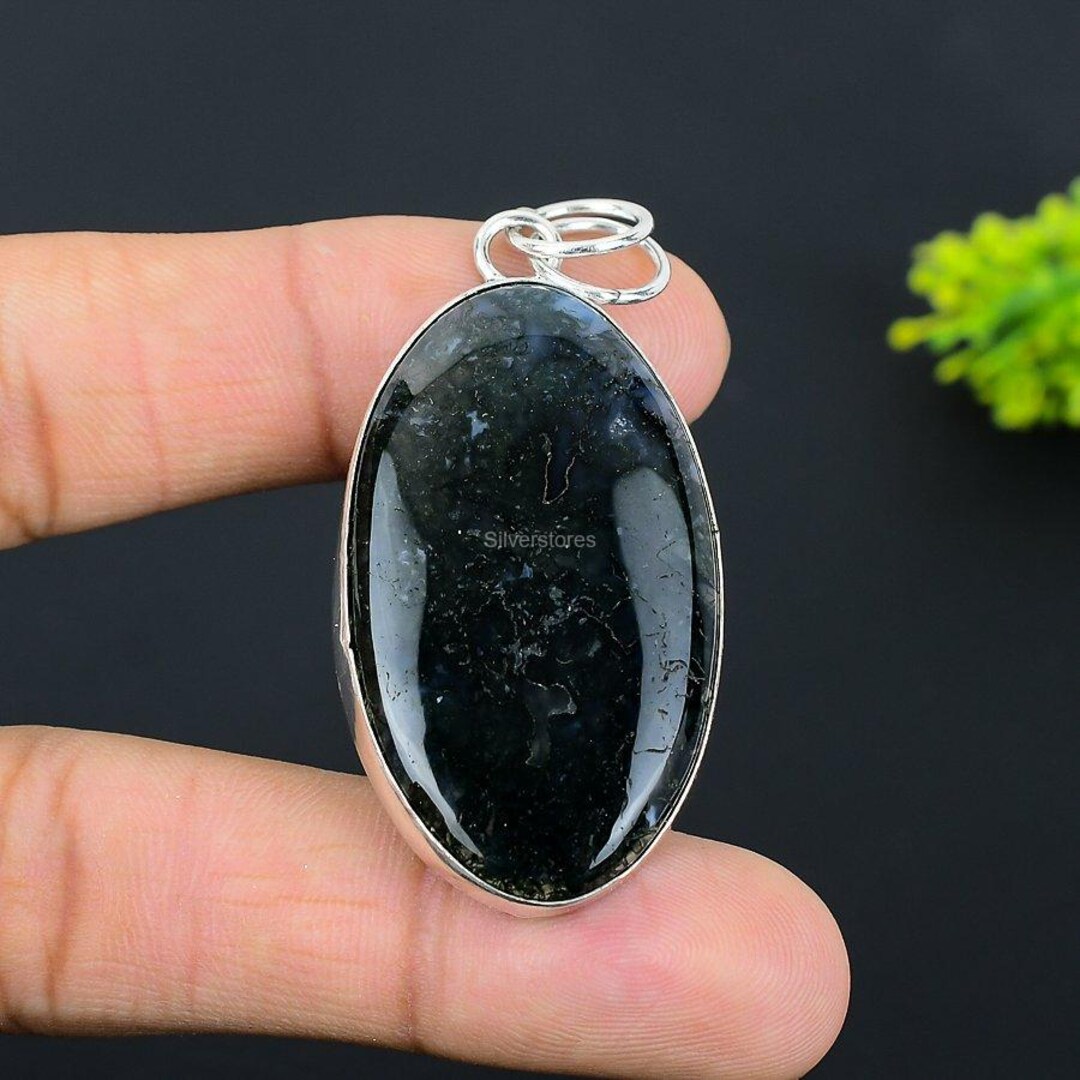 Natural Agate Pendant, Multi Color Gemstone Pendant, Pendant, 925 ...