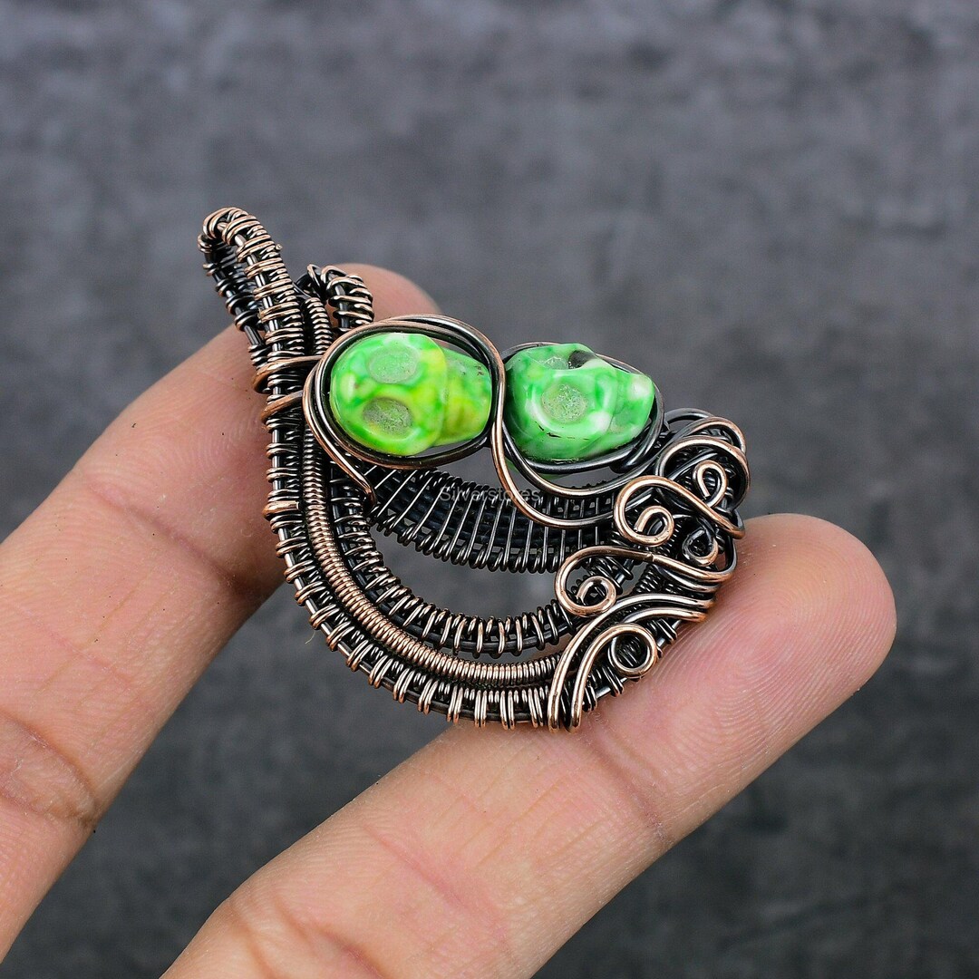 Natural Spiny Oyster Turquoise Pendant, Multi Color Wire Wrap Pendant ...