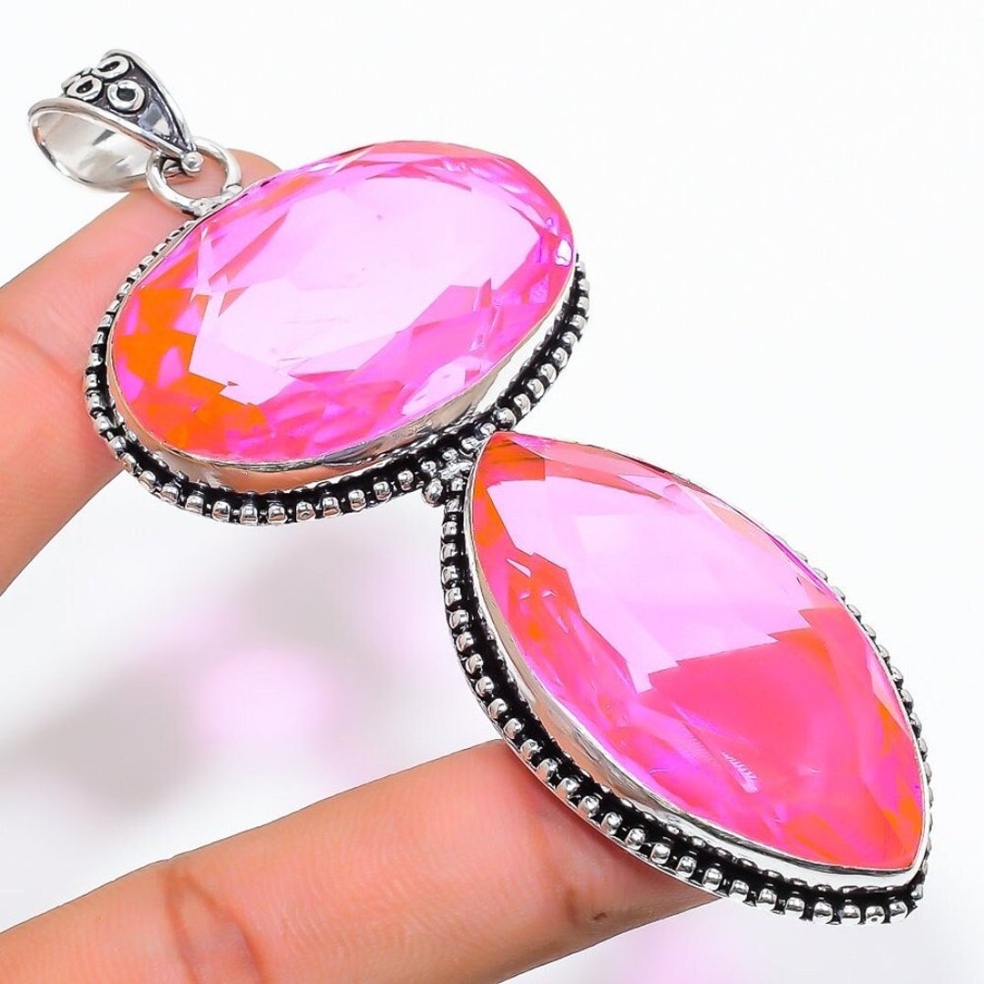 Valuable Kunzite Pendant, Pink Gemstone Pendant, Pendant, 925 Sterling ...