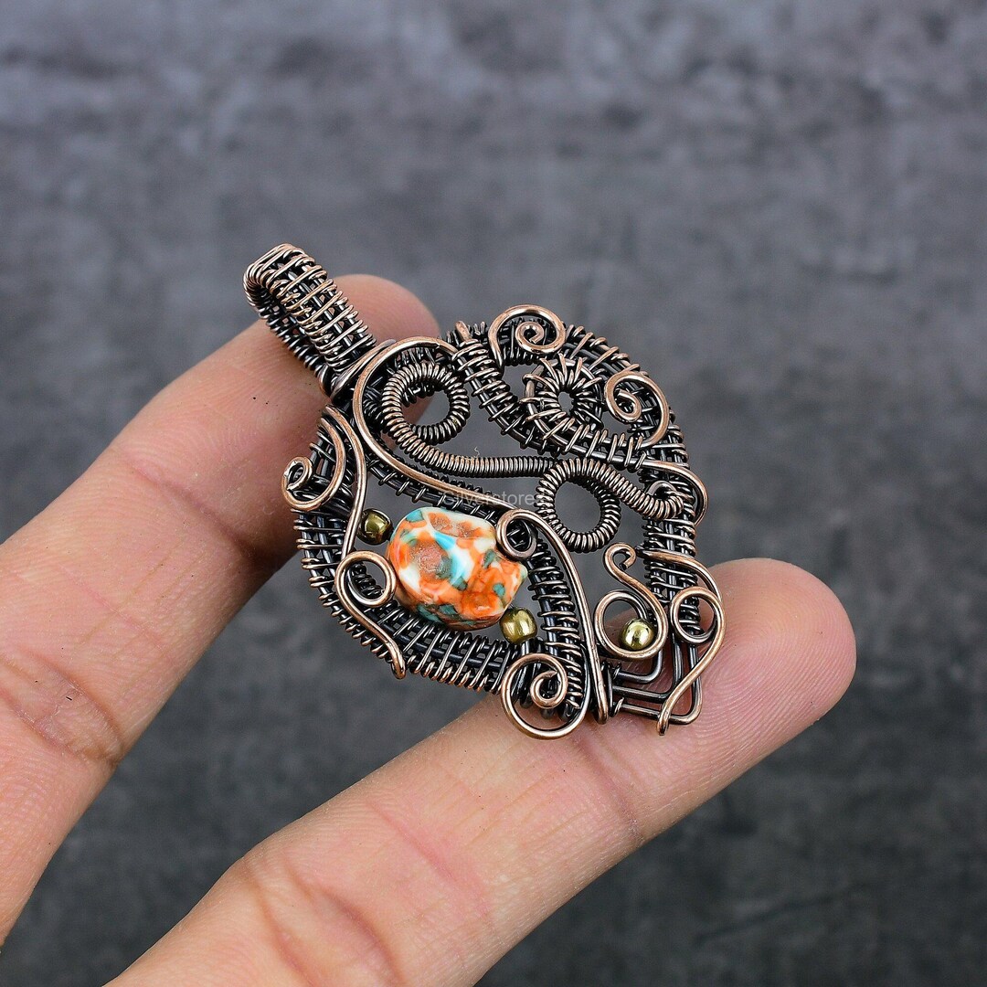 Elegant Natural Spiny Oyster Turquoise Pendant, Gemstone Pendant ...