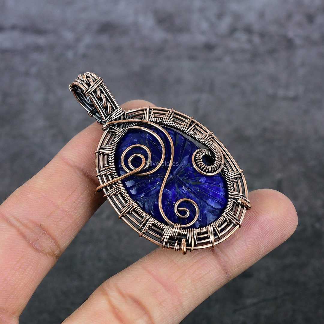 Precious Natural Spiny Oyster Turquoise Pendant, Gemstone Pendant, Blue ...