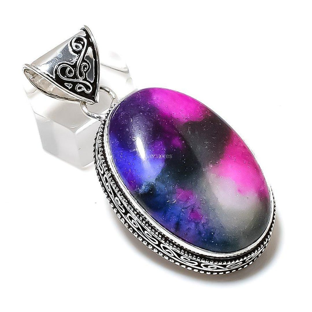 Handmade Natural Quartz Pendant, Multi Color Gemstone Pendant, Pendant ...