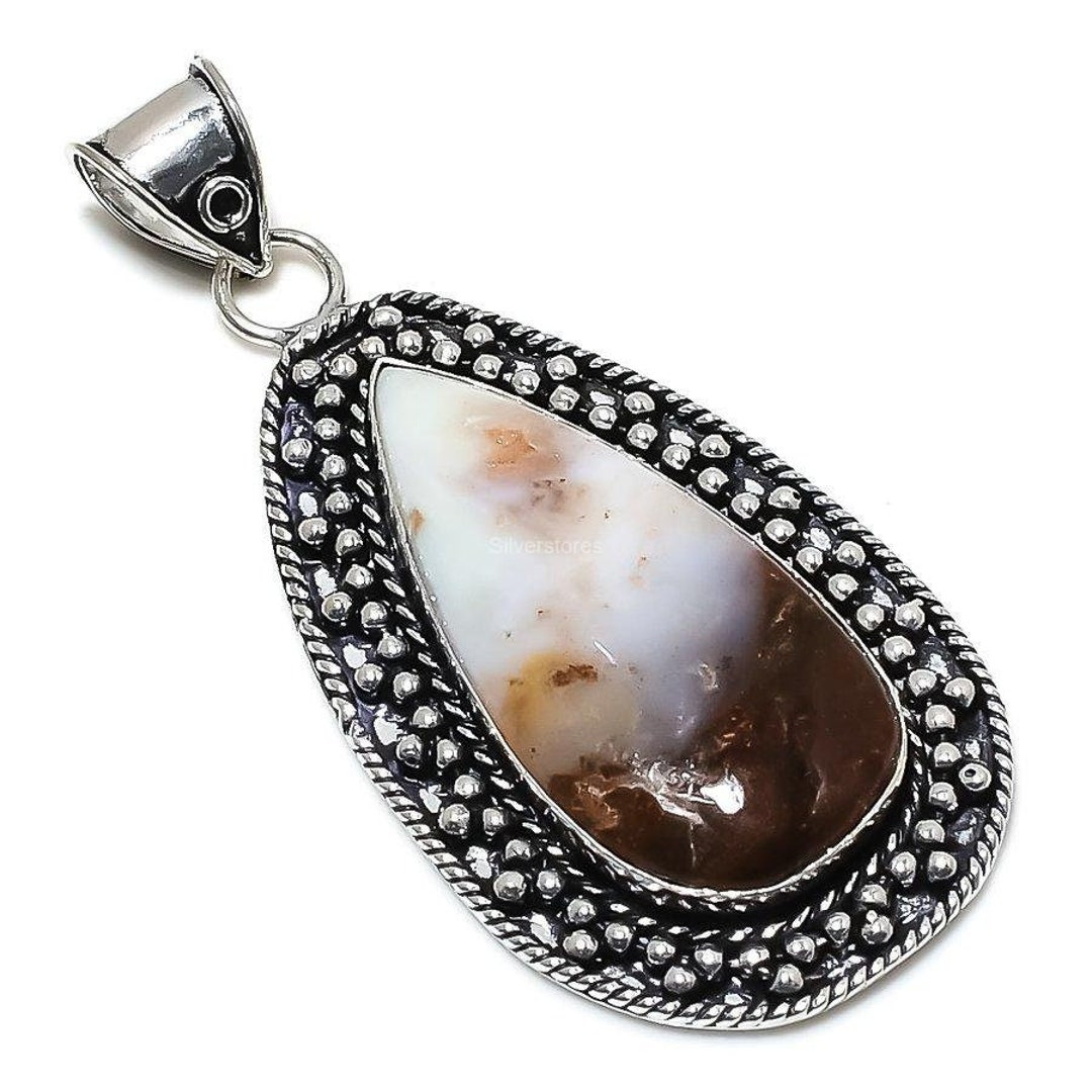 Elegant Opal Pendant, Multi Color Gemstone Pendant, Pendant, 925 ...