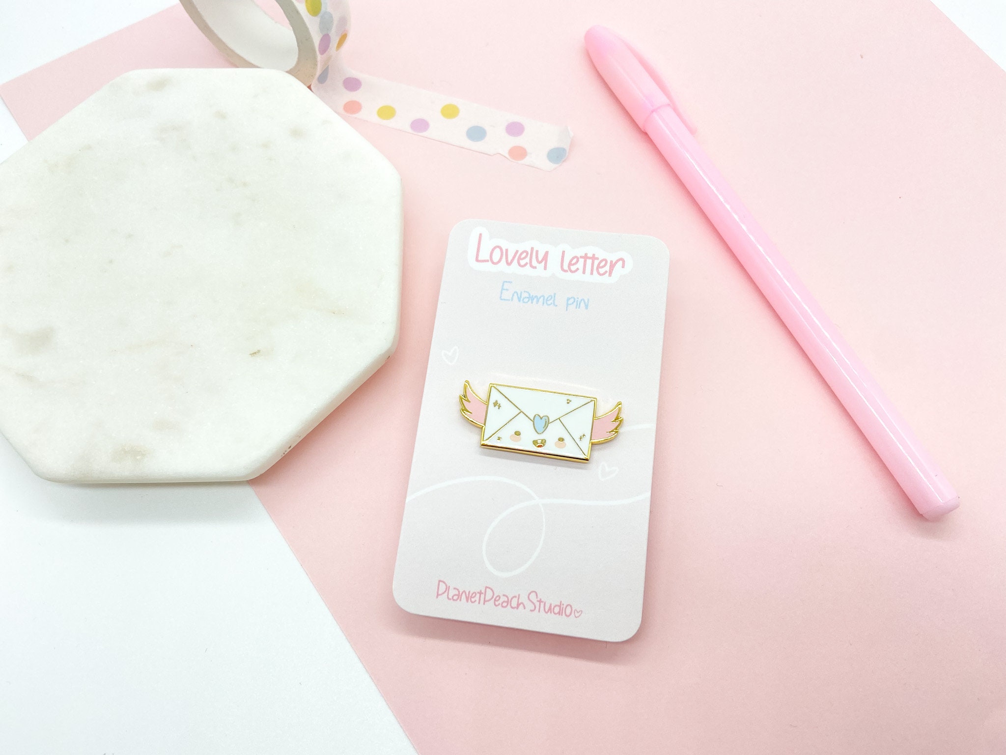 Lovely Letter Hard Enamel Pins Kawaii Envelope Pins Cute - Etsy