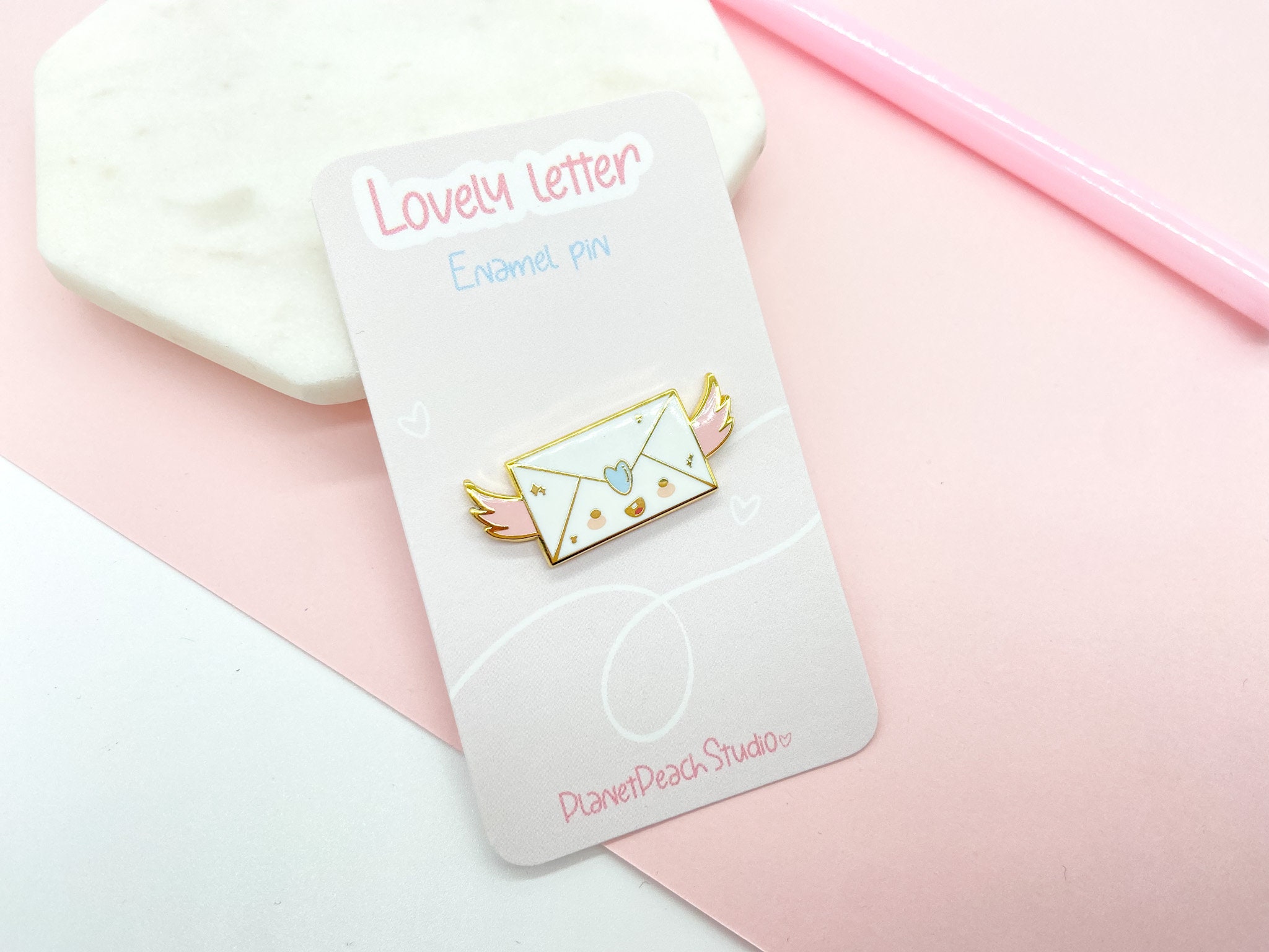 Lovely Letter Hard Enamel Pins Kawaii Envelope Pins Cute - Etsy