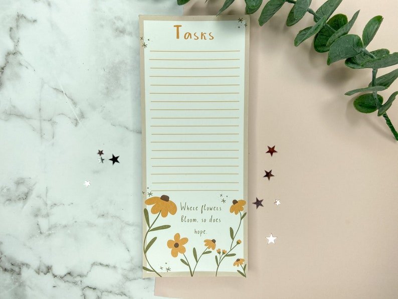 Task List Notepad Stationery Handmade 50 Sheets Notepad - Etsy