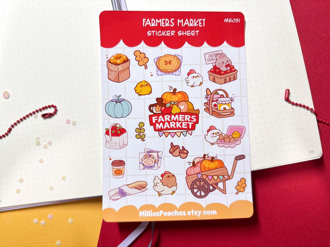 Farmers Market Sticker Sheet: Planner Stickers, Fall Stickers - Etsy