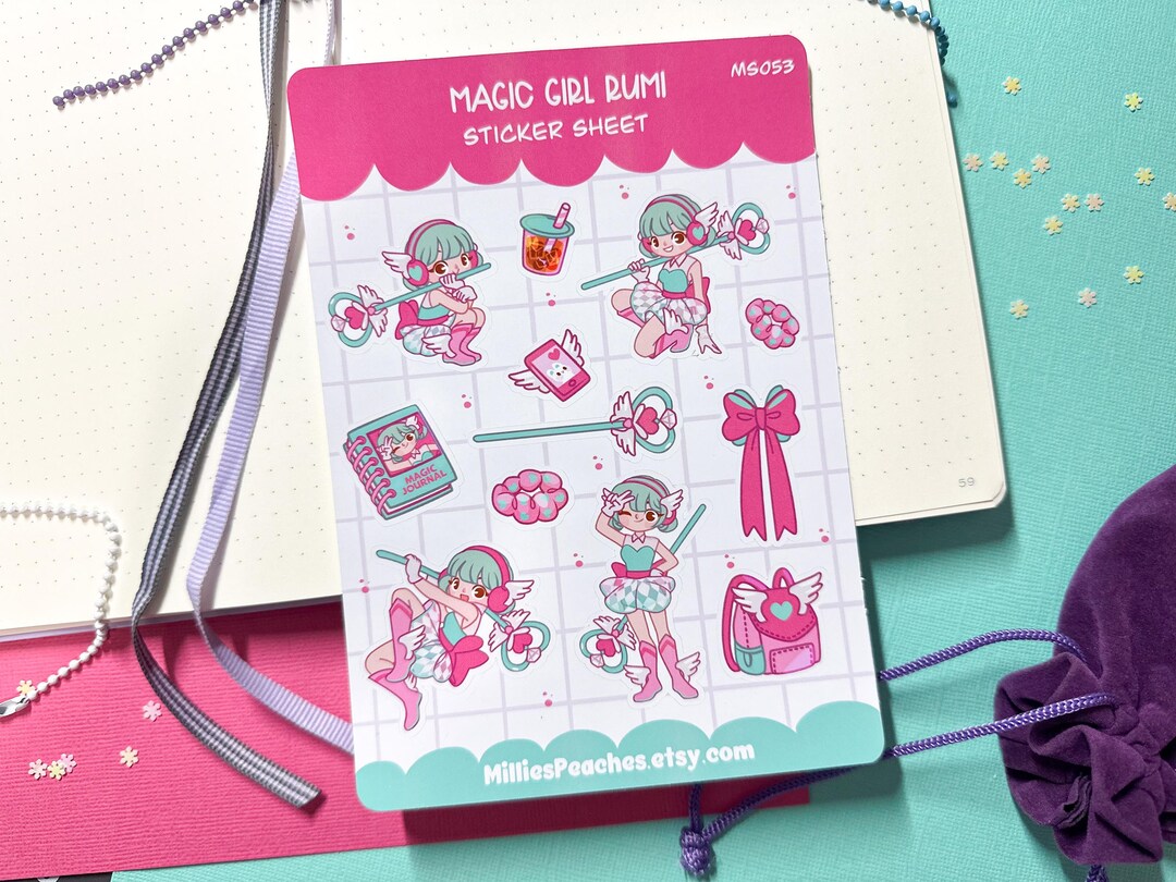 Magic Girl Sticker Sheet: Kawaii Planner Stickers - Etsy
