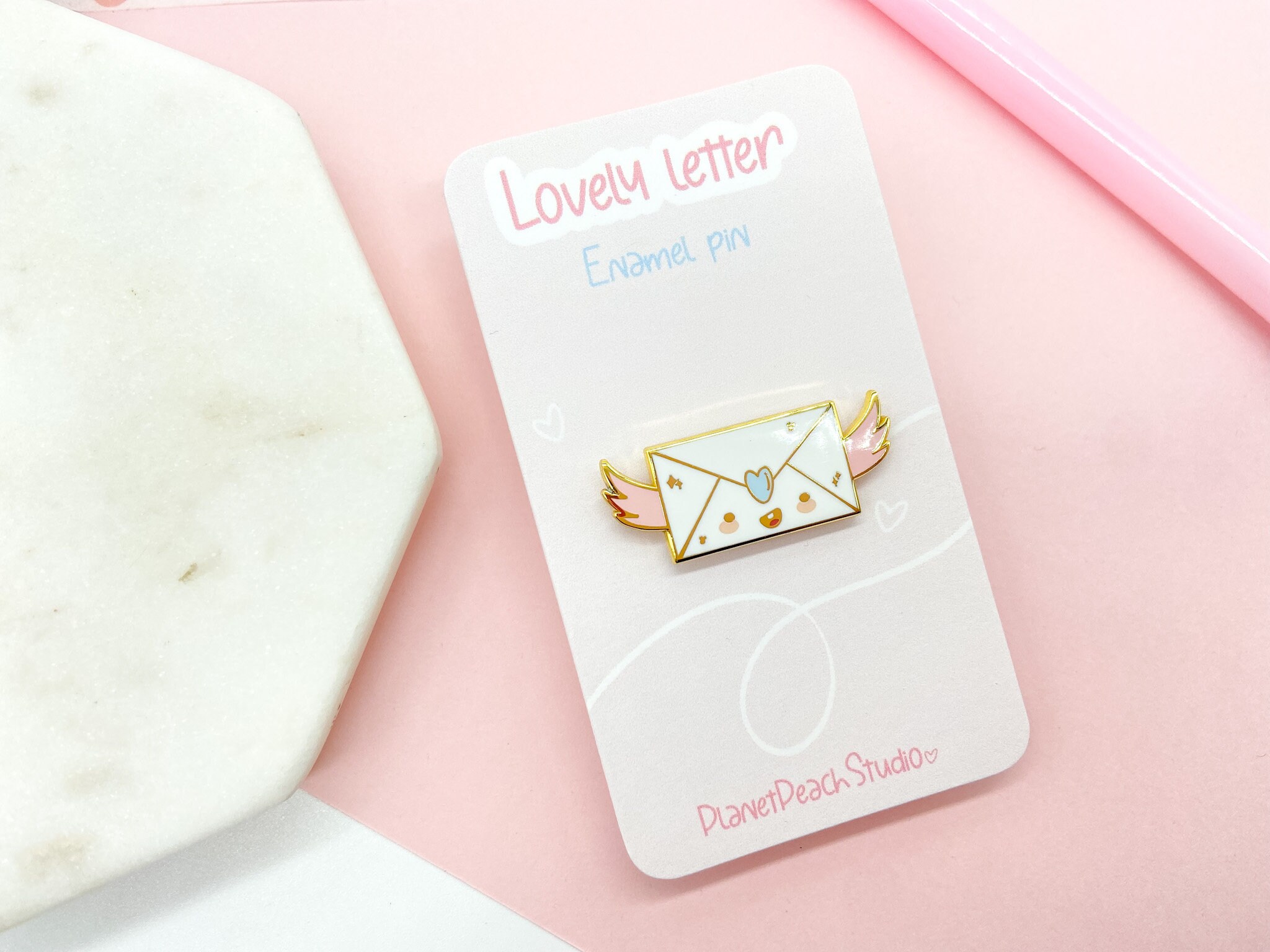 Lovely Letter Hard Enamel Pins Kawaii Envelope Pins Cute - Etsy