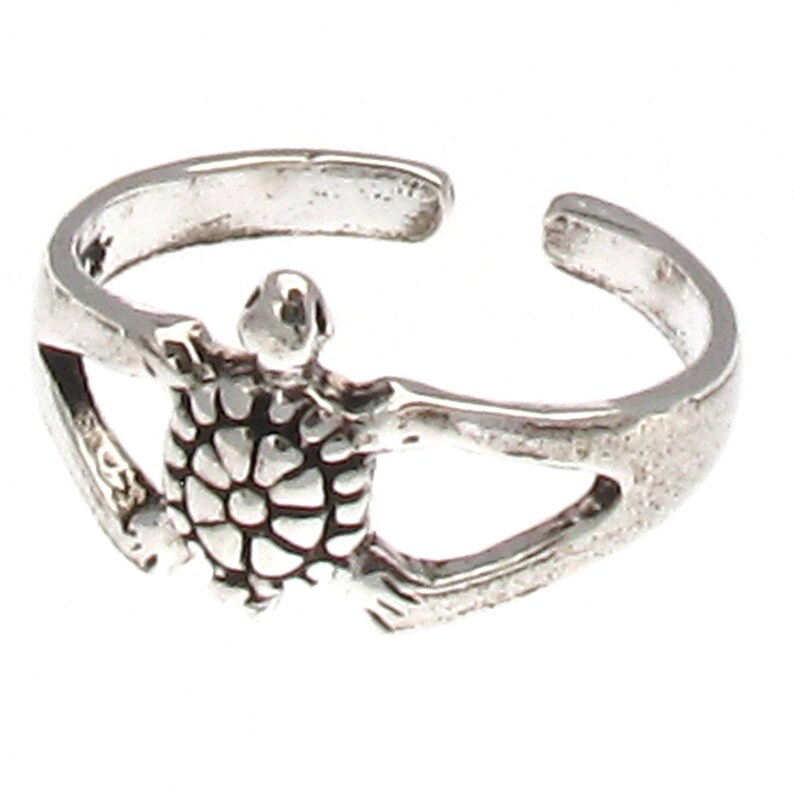 Sterling Silver Turtle Tortoise Toe Ring 925 - Etsy