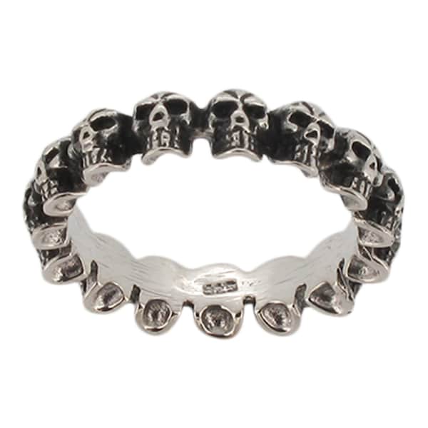 Silver Skull Ring - Etsy UK