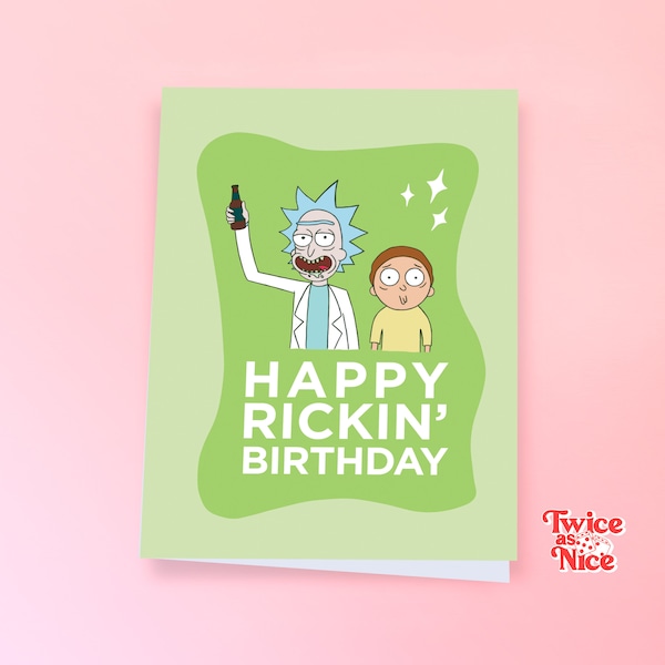 Rick and Morty Birthday Card - Etsy