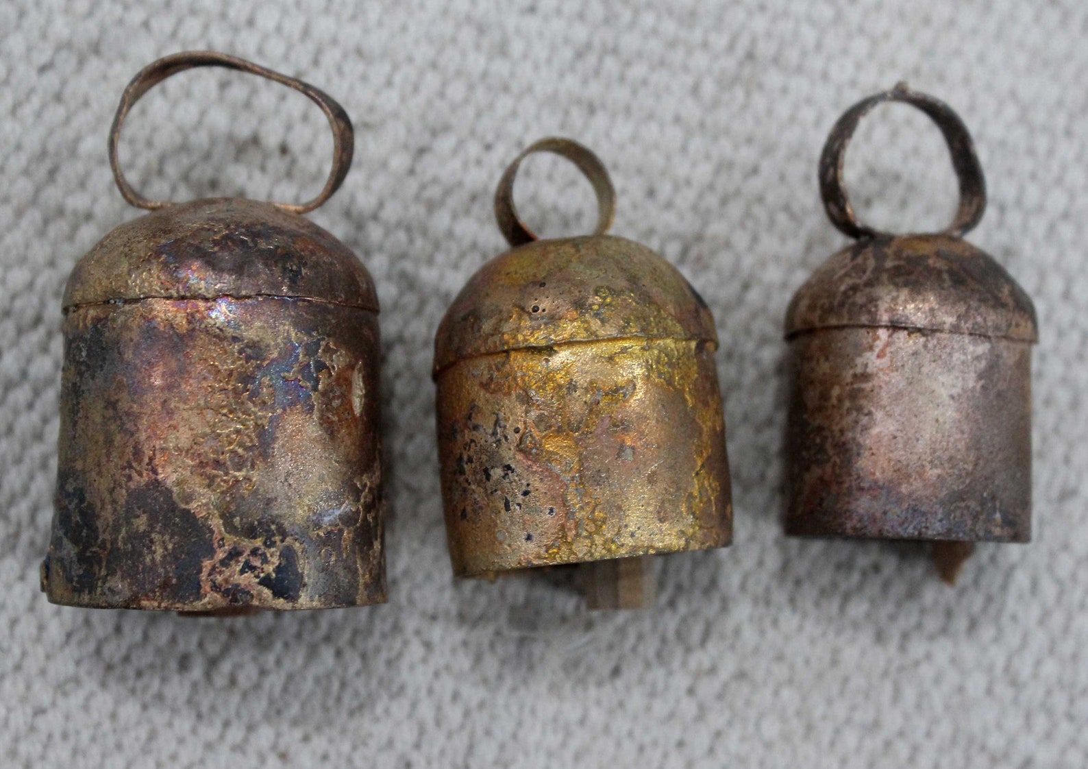 Handmade Shabby Chic Rustic Iron Tin Bells Vintage Antique Finish ...