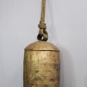 Recycled Iron Giant Cow Bell 12" Height Antique Look Indian Metal Craft ...