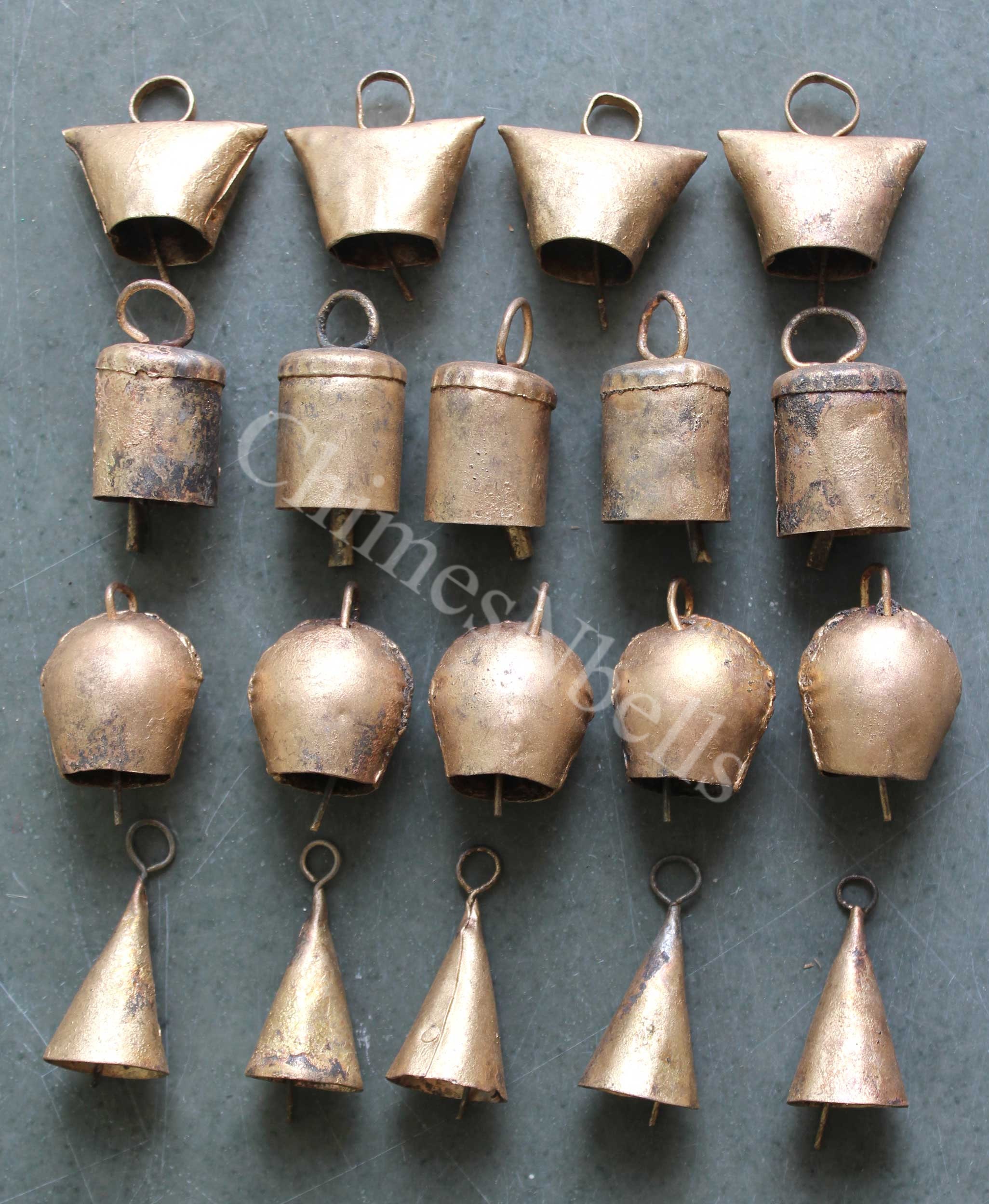 Handmade Recycled Iron Tin Cow Bells 2" Inch Height 20 Pcs, Indian ...