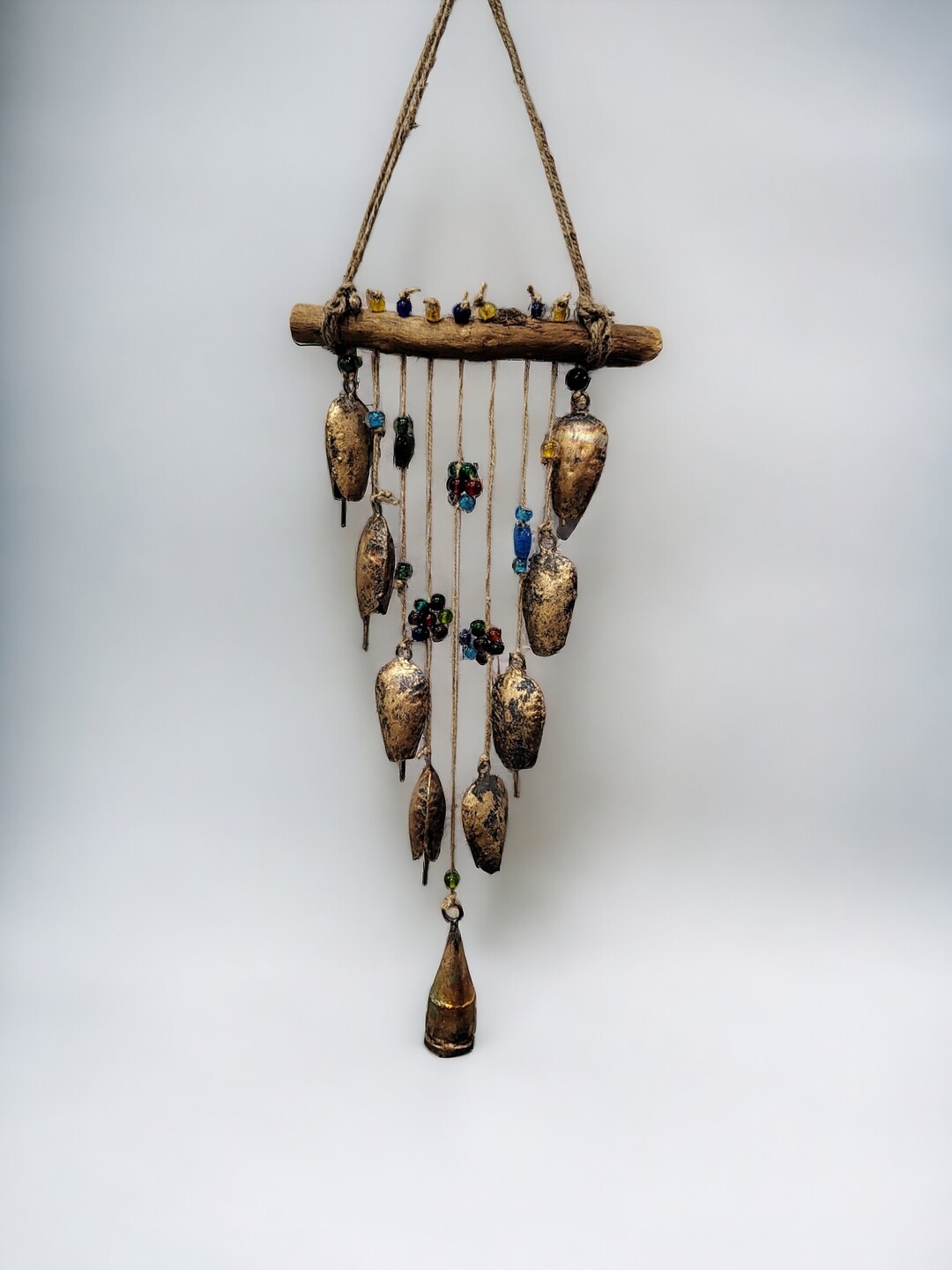 Handmade Boho Garden Hanging Chime Sun Catcher Multi Colour Beaded ...