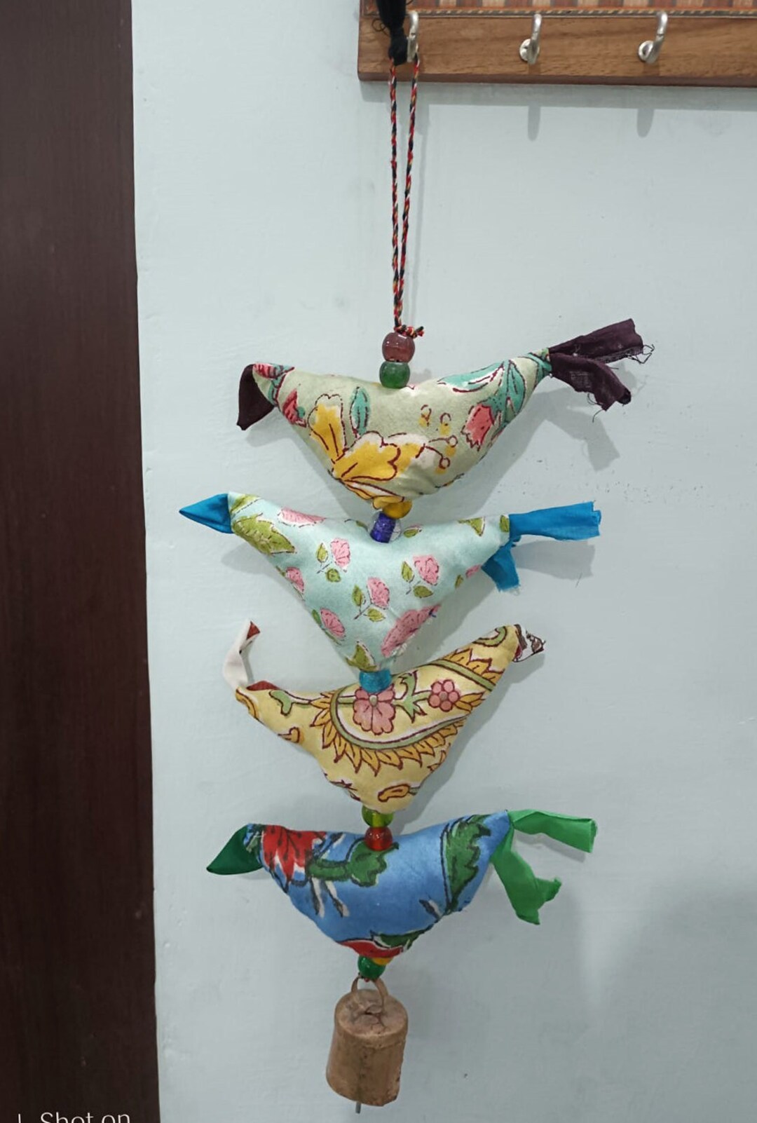 4 Tota Bird Bells 33 Cm Length Prosperity Hens Mobile String Bohoemian ...