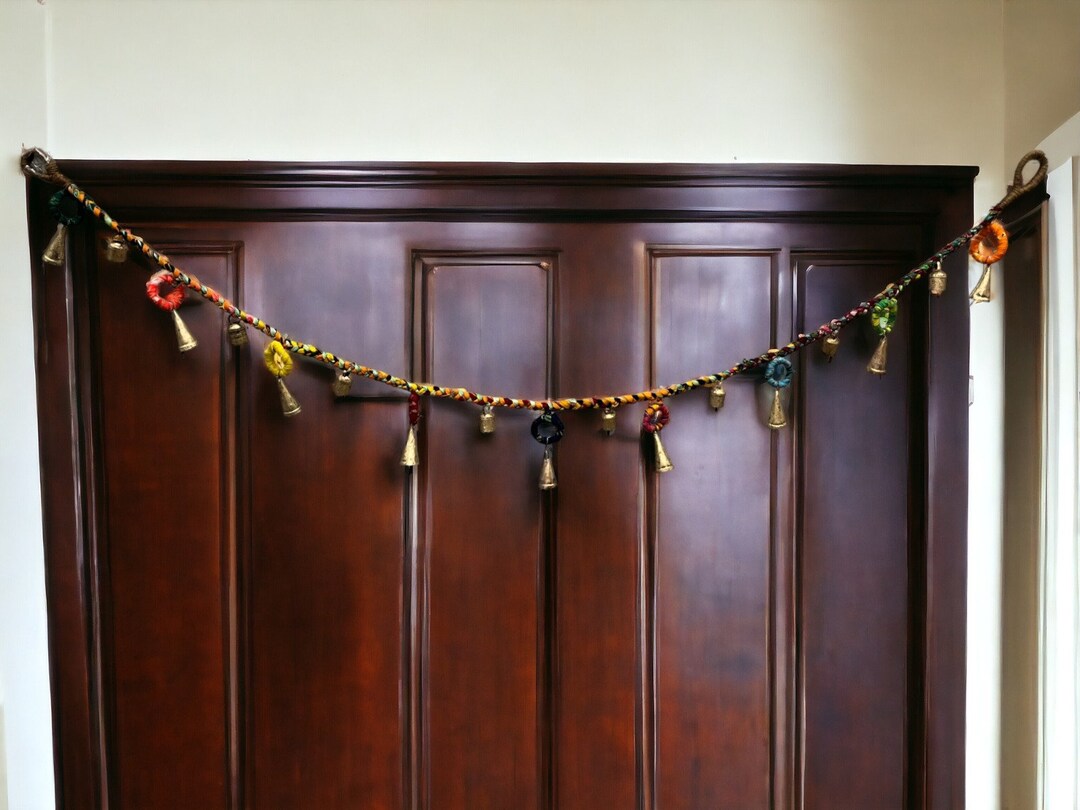 17 Vintage Tin Bells Door Hanging Garland Valance , Garden Outdoor ...