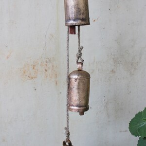 4 Harmony Vintage Cow Bells Rustic Chimes With Wooden Clapper Hanging ...