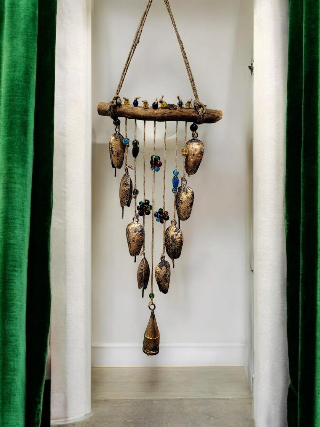 Handmade Boho Garden Hanging Chime Sun Catcher Multi Colour Beaded ...