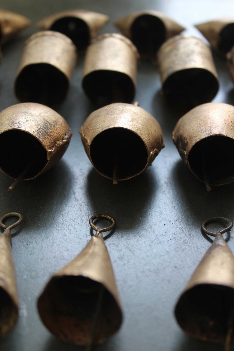 Handmade Recycled Iron Tin Cow Bells 2" Inches Height 20 Pieces Assort ...