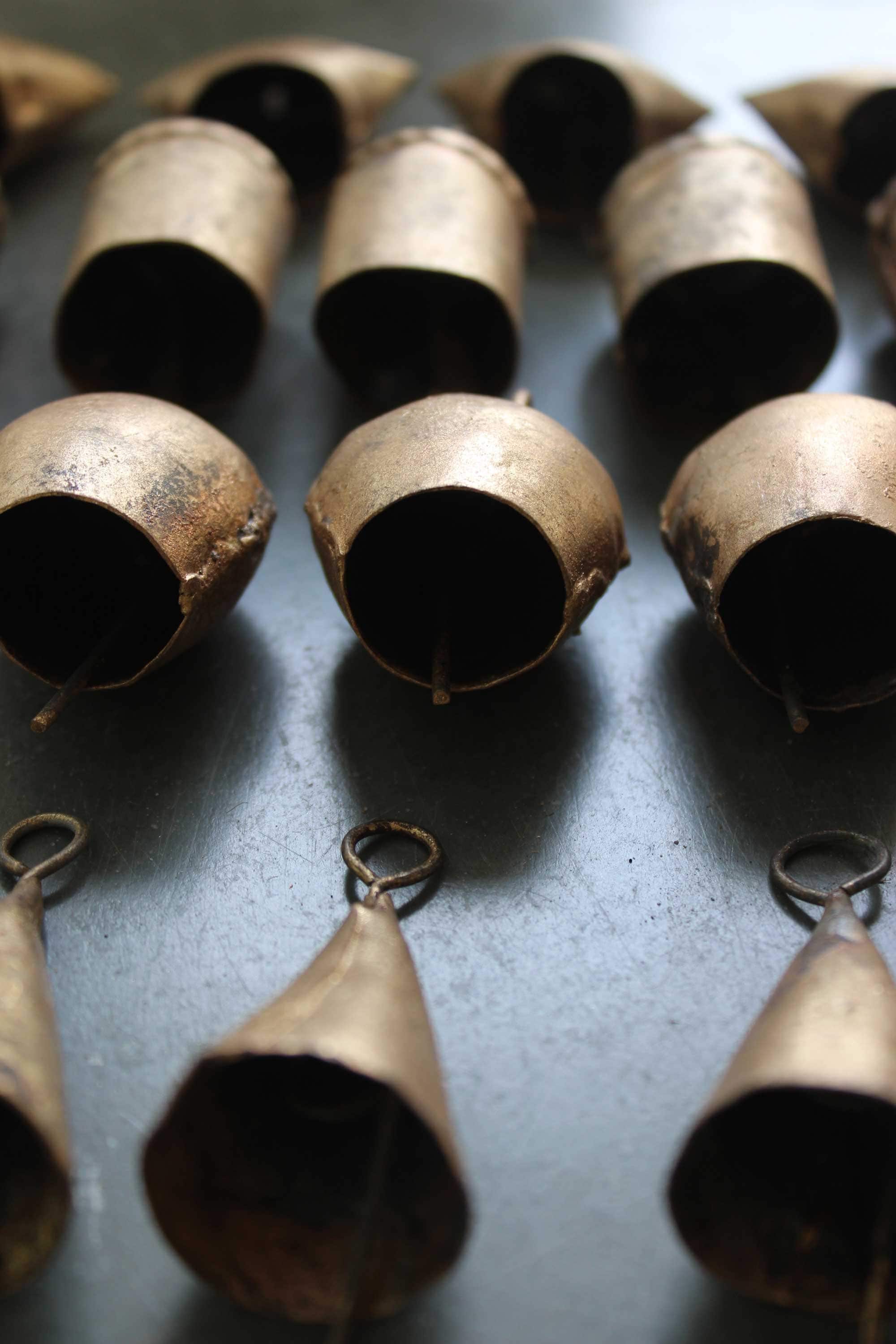 Handmade Recycled Iron Tin Cow Bells 2" Inch Height 20 Pcs, Indian ...