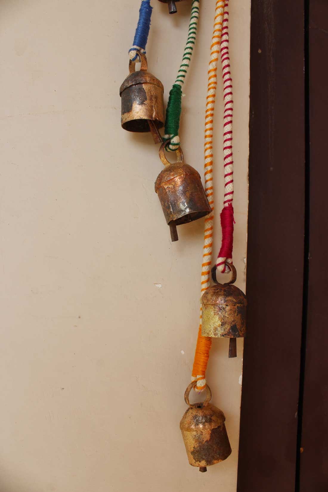 8 Vintage Iron Tin Rustic Bells Hanging Chime Mobile String - Etsy