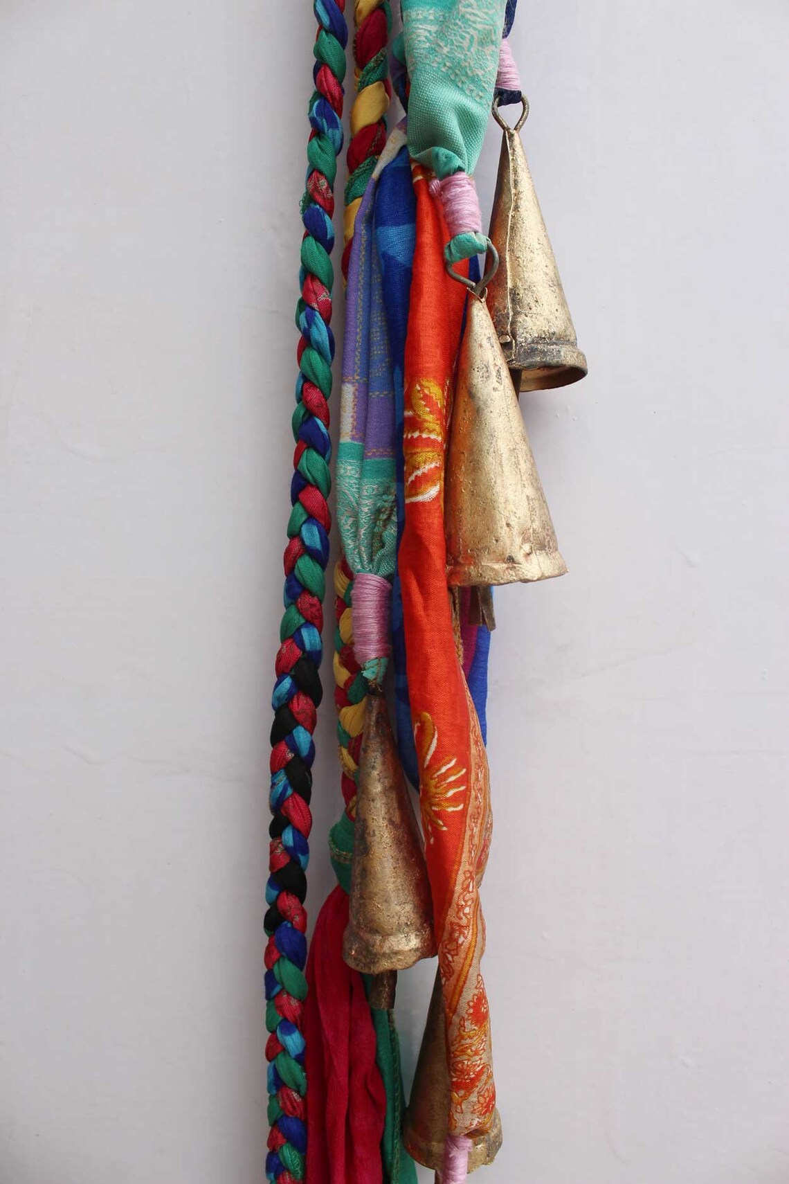 11 Vintage Tin Bells Hanging Chime Mobile String Garden | Etsy