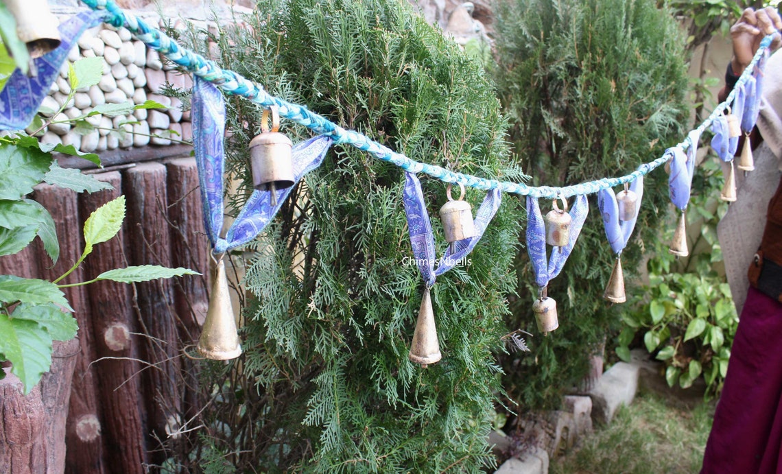 16 Vintage Tin Bells Hanging Boho Decor Garden Outdoor Indoor | Etsy