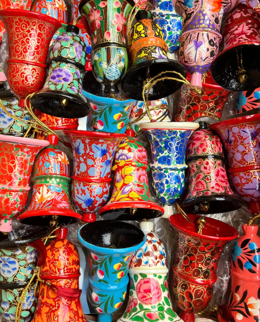 Christmas Ornaments Paper Mache Bells , Christmas Gifts , X-mas Tree ...