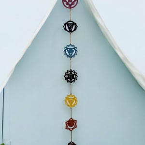 7 Chakras Wall Art, Chakras Wall Décor, Chakras Toran , Chakras Wall ...
