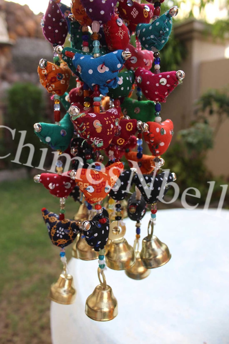 30 Tota Bird Bells 110 Cm Length Prosperity Hens Mobile String Decoration Indian Home Ornaments ...