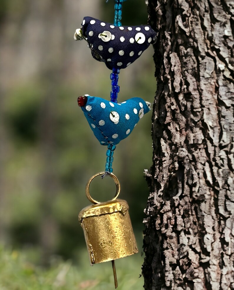 20 Tota Bird Bells 86 Cm Length Prosperity Hens Mobile String Bohoemian ...