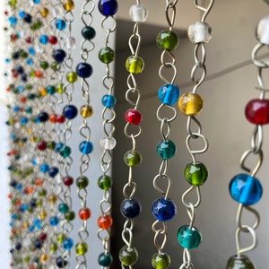 Bohemian Curtain , Glass Beads , Beaded Chain Curtain , Multicolour ...