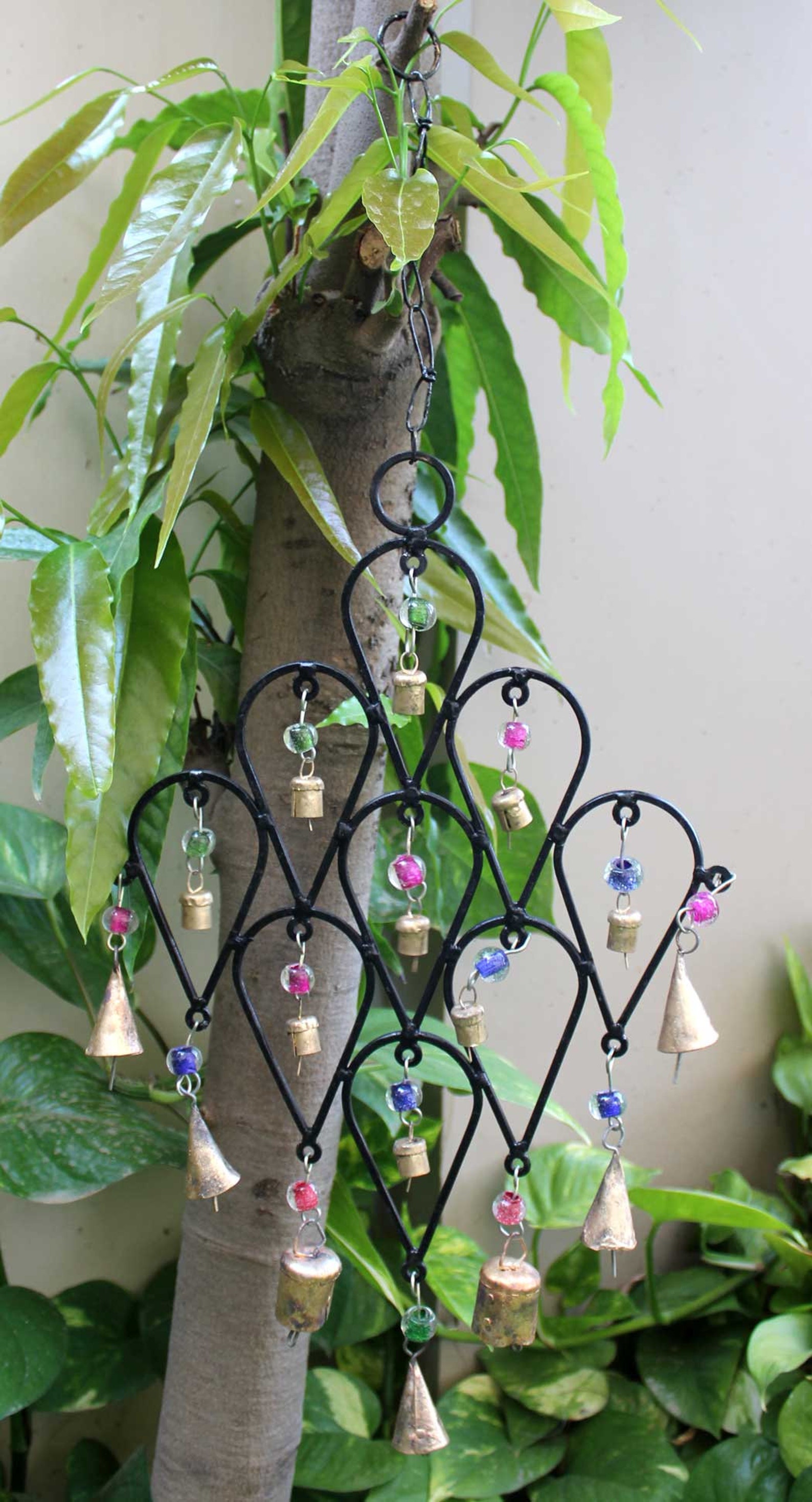 Recycled Iron Teardrop Wind Chime Bells Hanging Mobiles Indoor - Etsy
